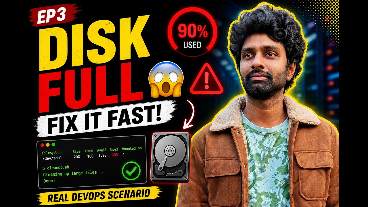 Disk Full Issue in Linux? Fix It with Shell Script (Real DevOps Scenario)