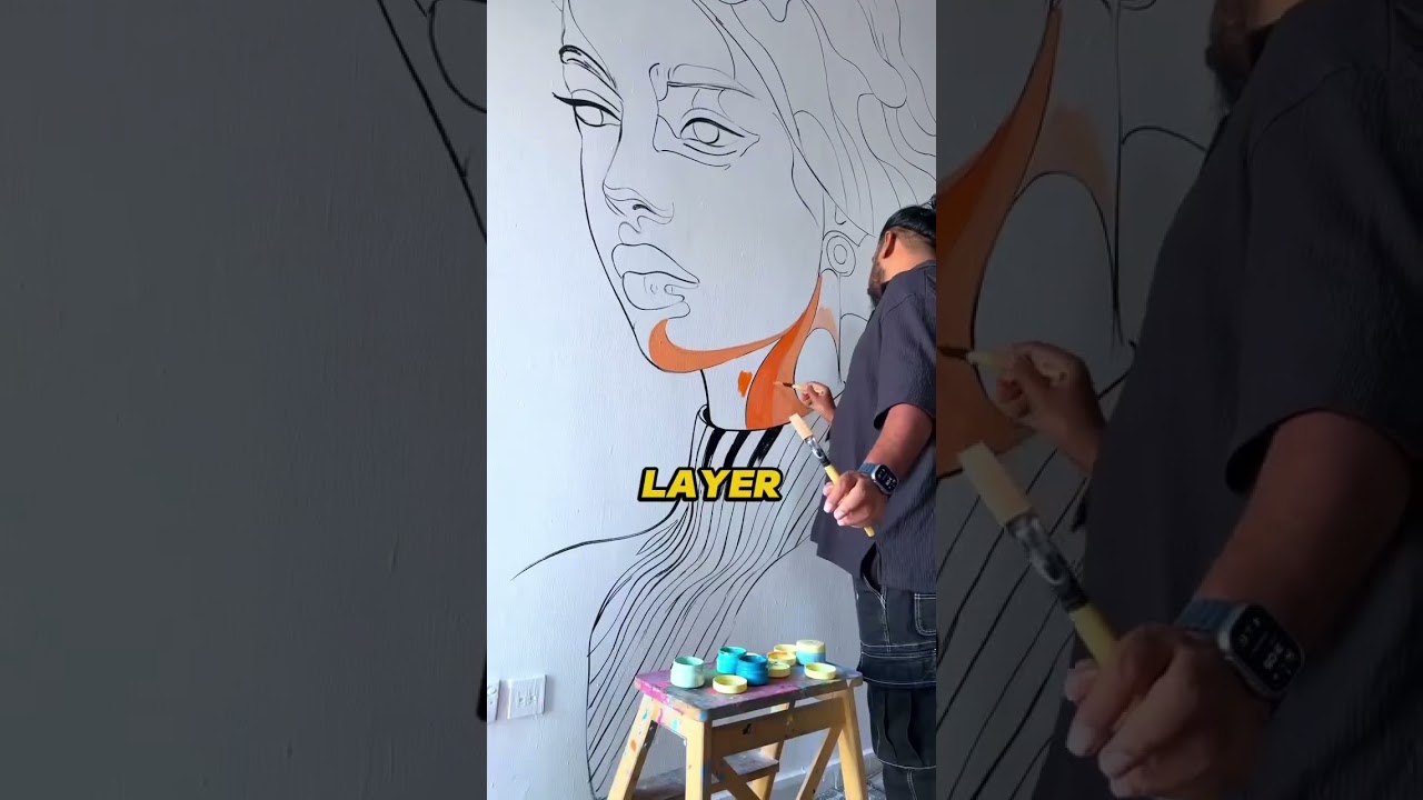 This Artist Uses VR to Sketch Murals! #Shorts (@shahulart on  IG)