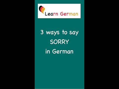 3 Ways to say „Sorry" in German | Learn German #Shorts