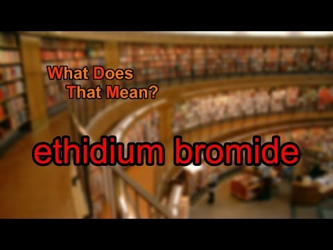 What does ethidium bromide mean?