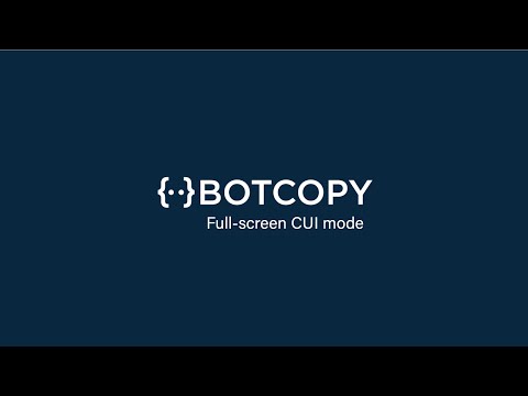 Botcopy's fullscreen landing page feature, aka, CUI Mode | Dialogflow chatbot for websites