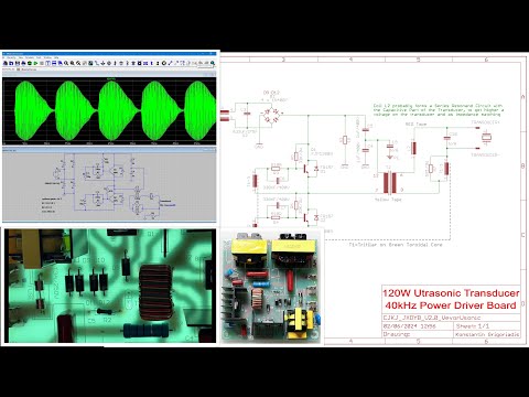 120W Ultrasonic Transducer Power Driver, Schematic, Details, Infos