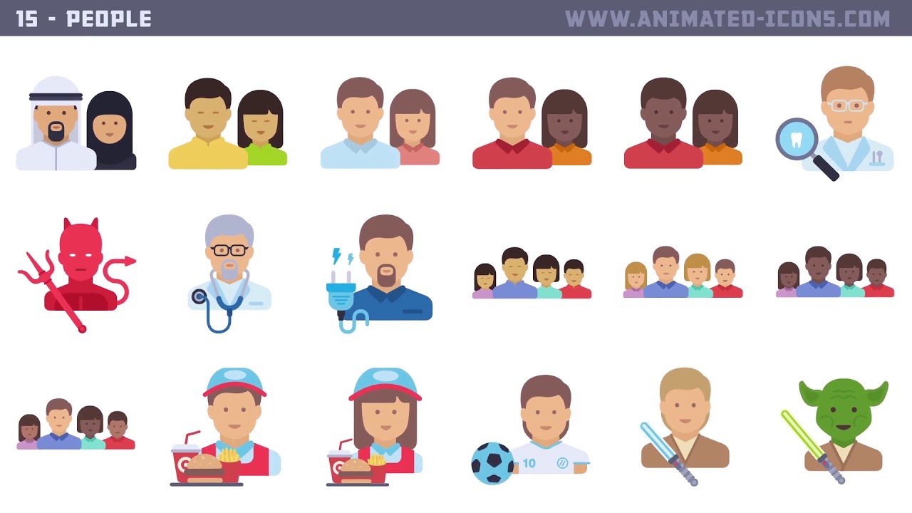 1000+ Animated Icons Pack - After Effects Template
