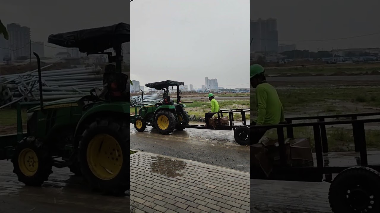 Technical transport structure material by tractor