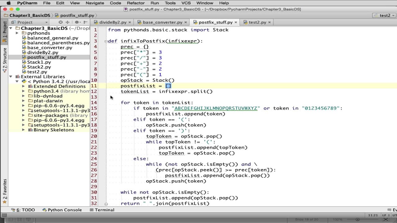 Linear Data Structures 6 | infix to postfix 2