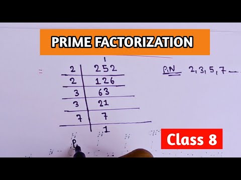 Prime factors of 252 - prime factorization // class 8