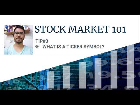 Investing in stock market tip no. 3-what is a ticker symbol