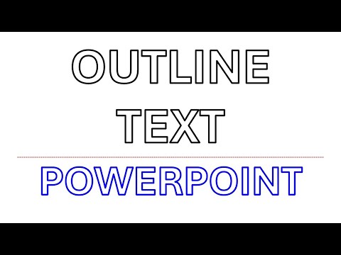 How to Create Text Outline In PowerPoint