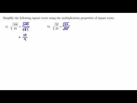 MTH 65 (§6.1, v8) Simplifying Square Roots of Fractions – Your Turn