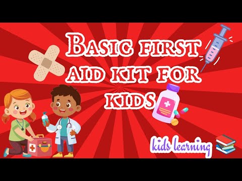 First aid kit for kids |Essential items in a first aid box | learn first aid box vocabulary |