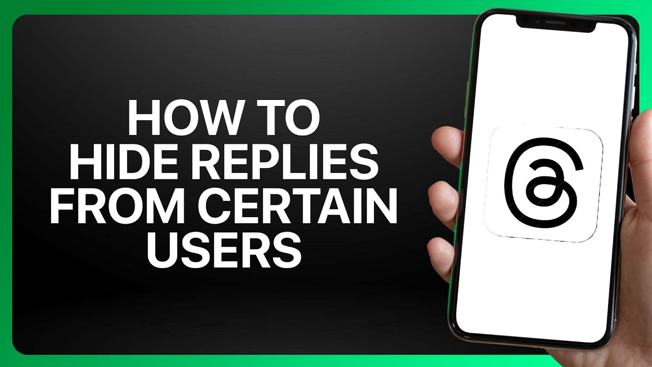 How To Hide Threads Replies from Certain Users Tutorial