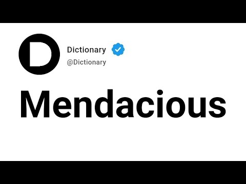 Mendacious Meaning In English