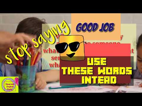 English words to use  when you want to say good job to someone| upgrade English daily
