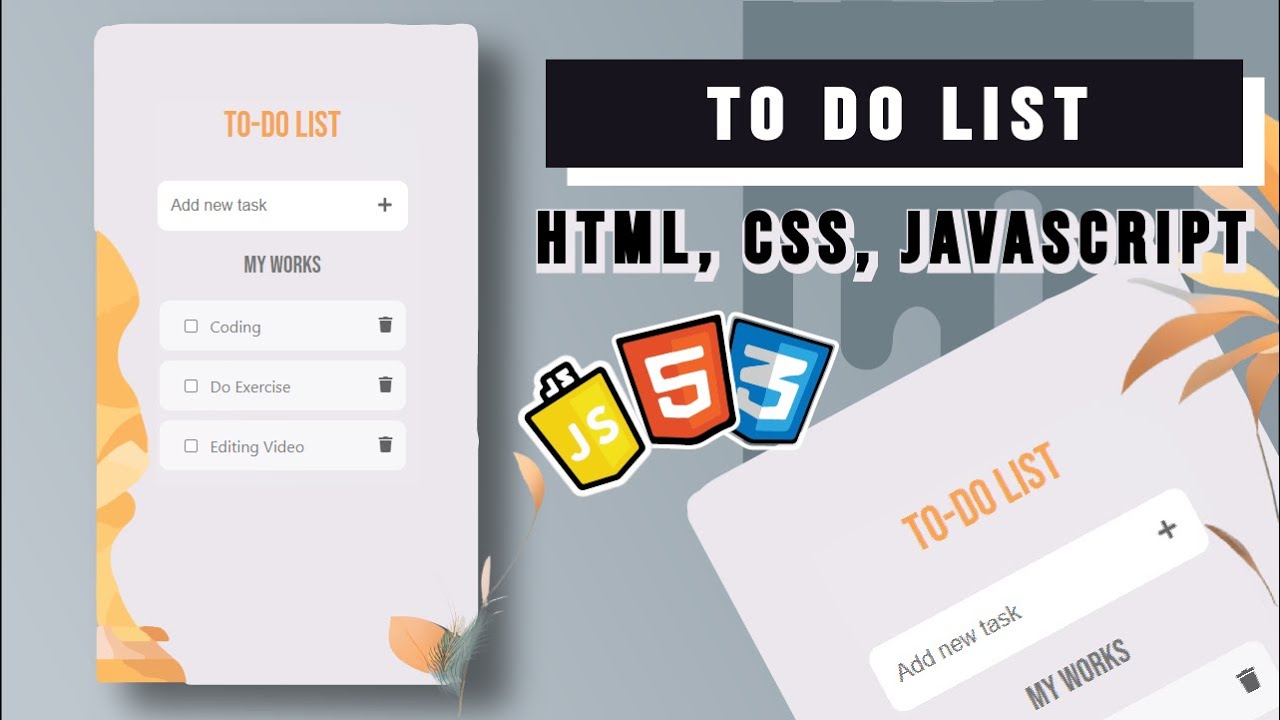 Build a To Do List App - Beginner Vanilla Javascript Project Tutorial