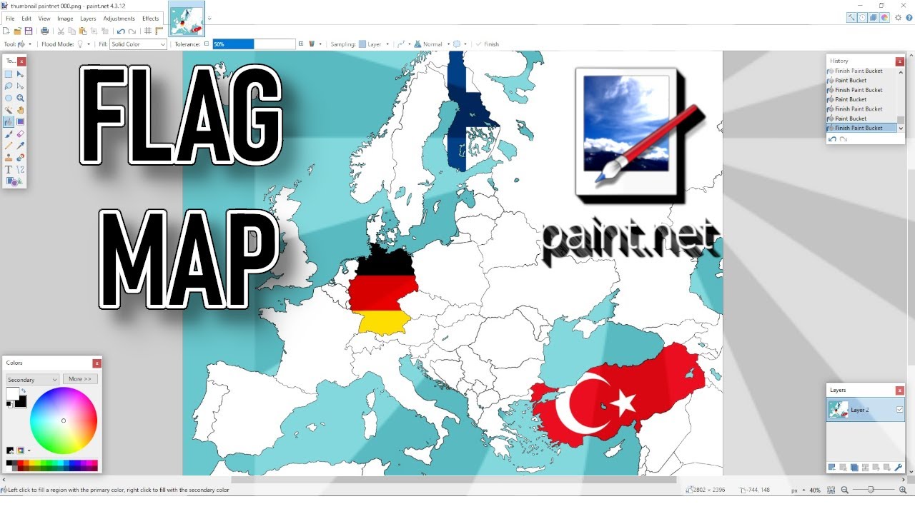 Flag Map Tutorial with Paint.net