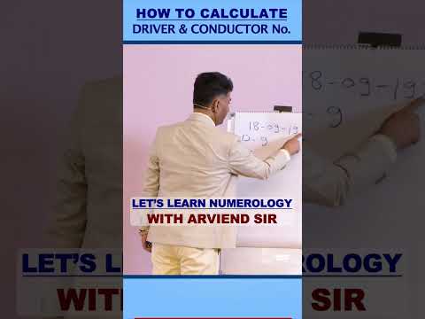 How To Calculate Driver & Conductor Number I Numerology I Arviend Sud I #shortsfeed #shorts