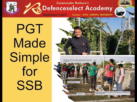 PGT Made Simple for SSB Video Lecture - Preparation Tips for SSB Interview - CDS