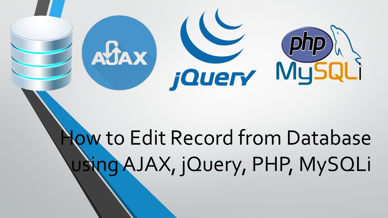 How to Edit Record from Database using AJAX, jQuery, PHP, MySQLi