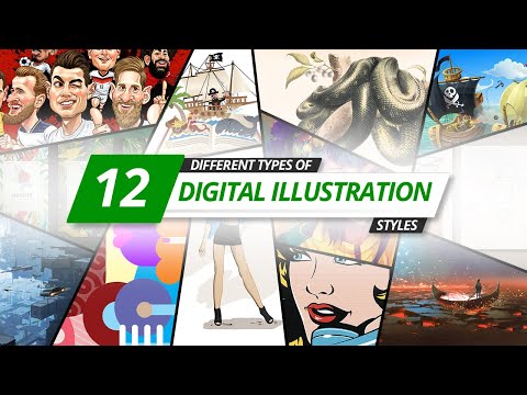 12 Types of Digital Illustration Styles Used by Illustrators