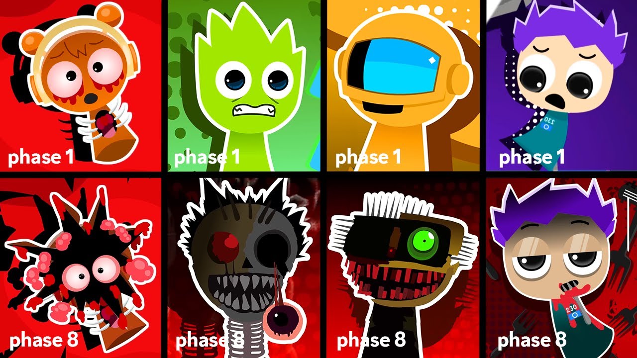 Best of Incredibox Sprunki: PHASE 1 vs PHASE 8 Intro | Funny Sprunki Animation