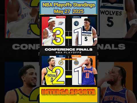 NBA Playoffs Standings May 27 2025 #nba #shorts #nbastandings #gilaspilipinas #basketball