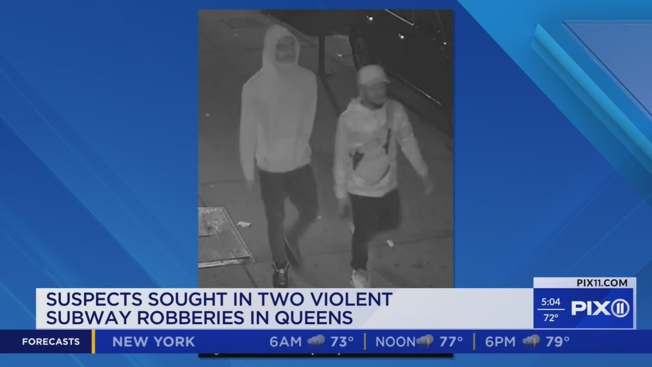 Suspects sought in 2 violent subway robberies in Queens: NYPD