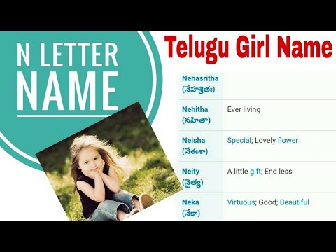N Letter Telugu Girl Name | N అక్షరంతో అందమైన అమ్మాయి పేరు | Babies Name