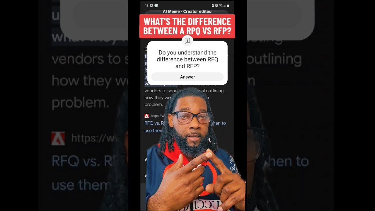 Do you know the difference between an RFQ and RFP? #governmentcontracts #governmentcontracting