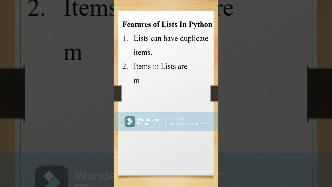 Features of Lists In Python.#shorts #python #list datatype #viral #youtubeshort  #shortsfeed #python