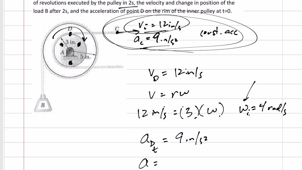 Dynamics - Angular motion example 5 part 2