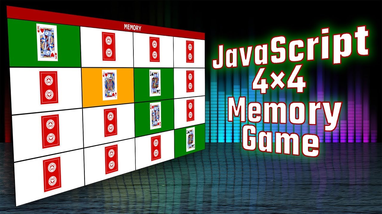 Part 1 - HTML / CSS - 4×4 Memory Game In JavaScript