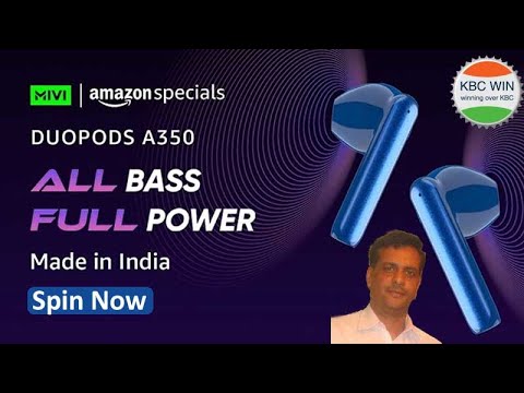 MIVI l Amazon Special DuoPods A350 Quiz l Amazon App Quiz l Spin And Win up to ₹ 1,00,000 Amazon Pay