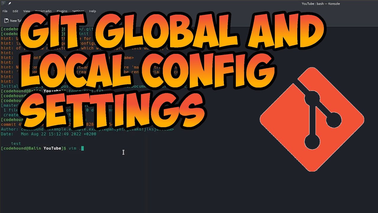 Git Tutorial: Global and Local Config Settings