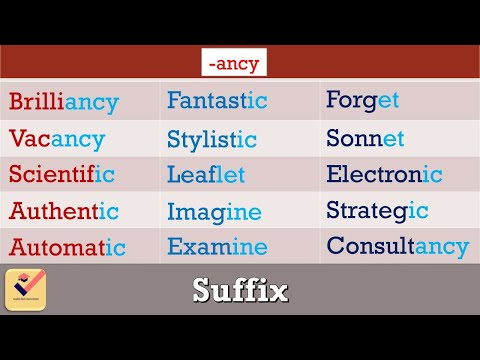 Suffix in English Grammar : 190+ Important Words with Suffixes | Formation of words [Part - 9]