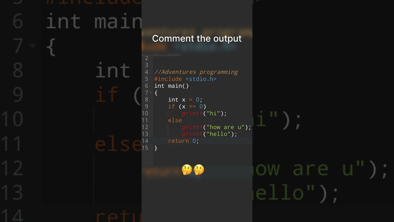 Comment the output 🧐 🧐#codeeveryday #codewithme #coding #100daysofcode #education #cprogramming