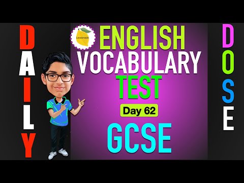 (Day 62) - Test your vocabulary skills - GCSE English Vocab #Shorts #Lessonade