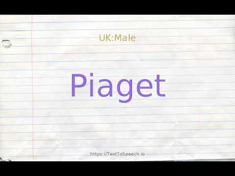 How to pronounce piaget