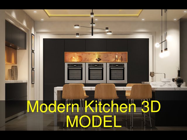 Modern Kitchen 3D Model - FlatPyramid
