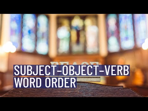 Subject–object–verb word order