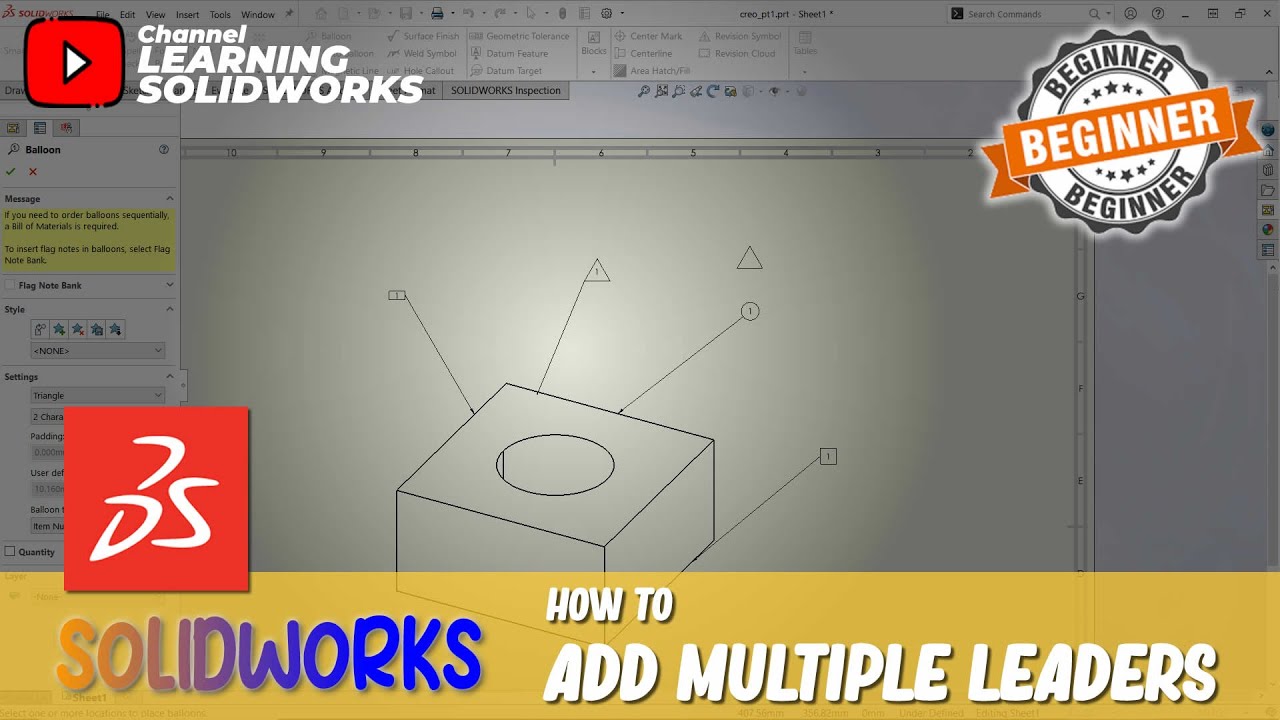 Solidworks How To Add Multiple Leaders