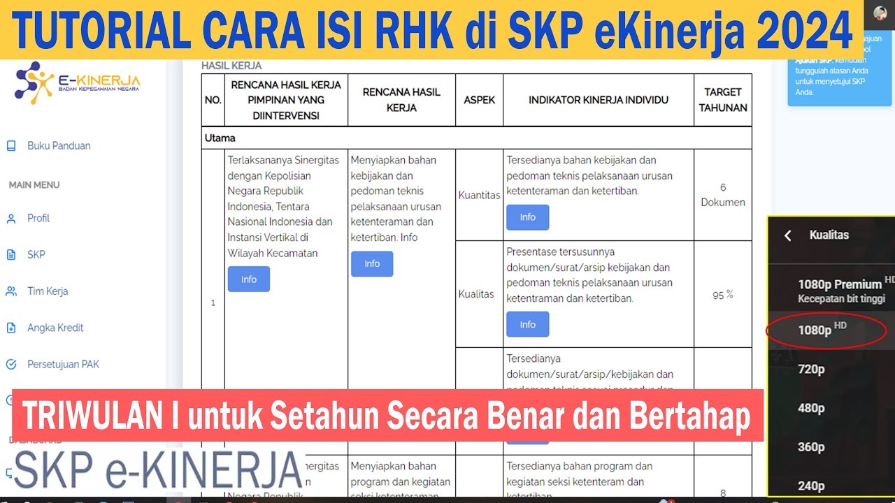 Tutorial on How to Fill Out the Action Plan in the 2024 eKinerja SKP before Uploading Supporting ...