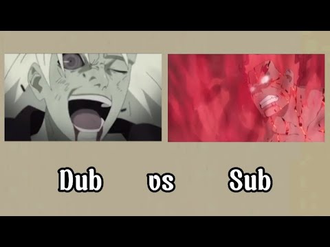 “I, Madara, declare you the strongest!” Dub vs Sub
