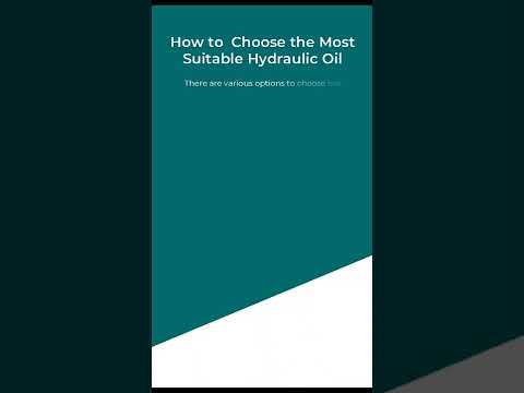 4 Tips To Select Right Choice Of Hydraulic Oil!