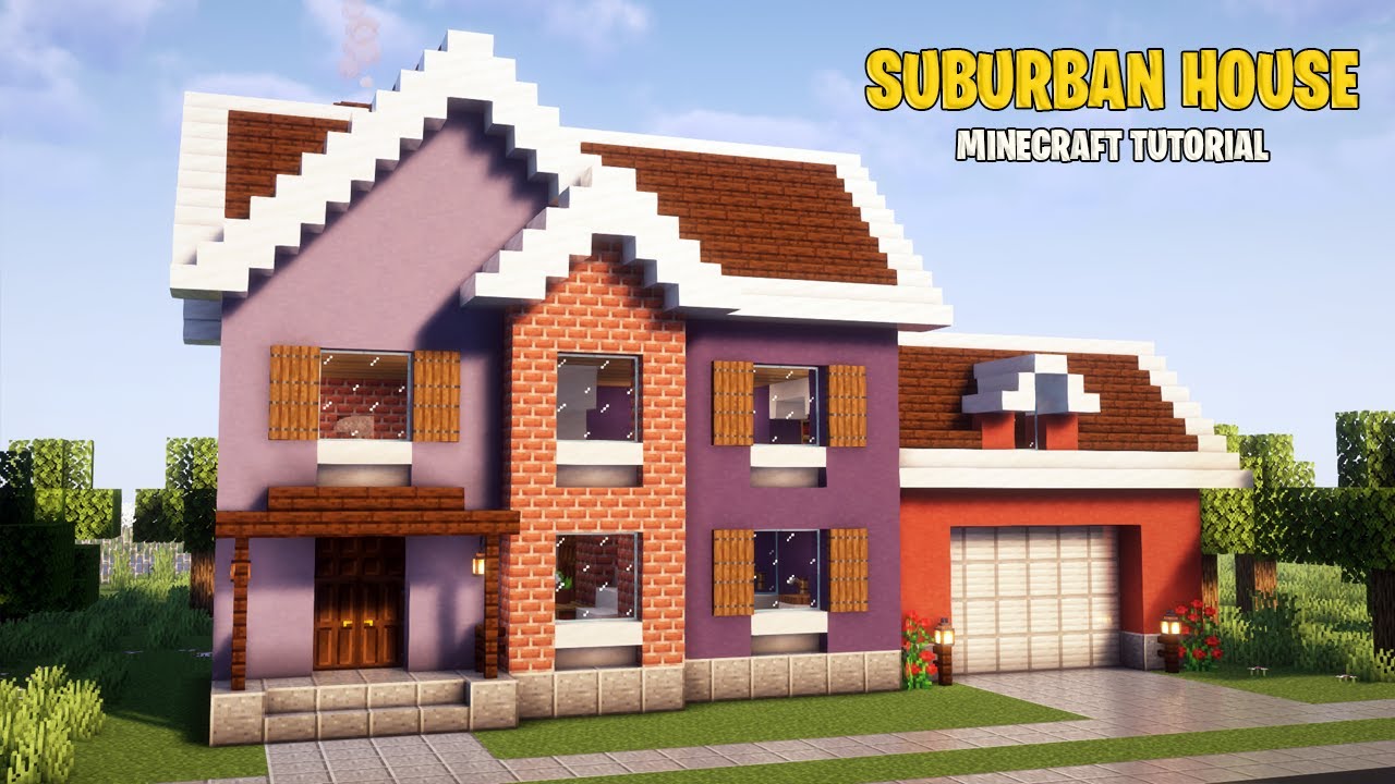 Suburban house in Minecraft - Tutorial - マイクラビルダーズ