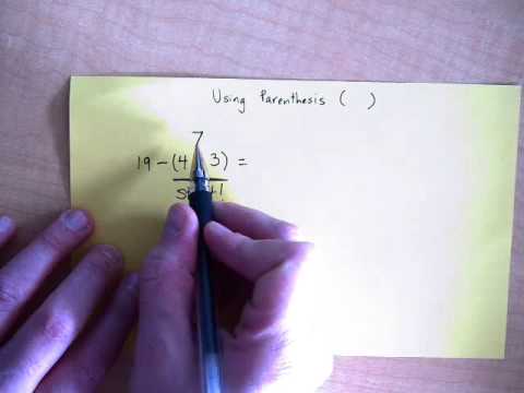 Parentheses in Math