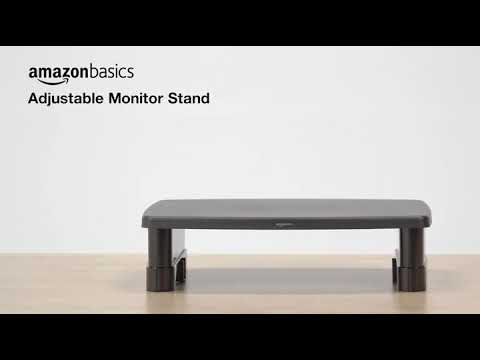 AmazonBasics Adjustable Computer Monitor Riser Desk Stand