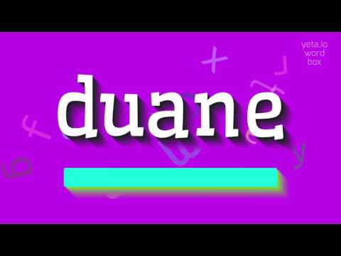 DUANE - HOW TO PRONOUNCE DUANE? #duane