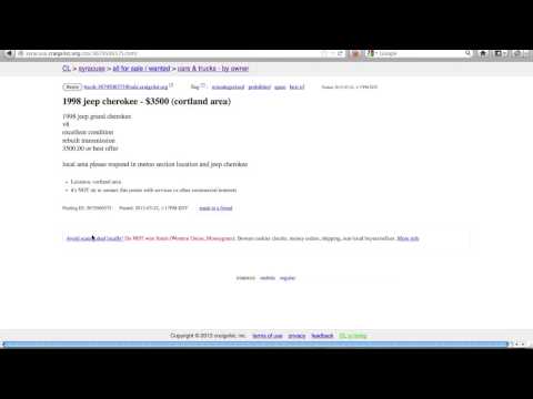 Craigslist Syracuse Cars - 1998 Jeep Grand Cherokee for Sale
