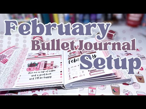 February 2025 Bullet Journal Setup | Waterfall Dutch Door Journal Spread