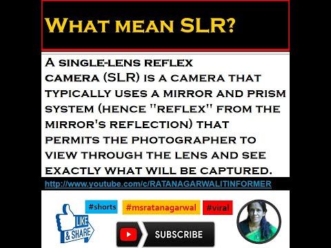 What mean SLR (camera)|ratan agarwal it informer #shorts